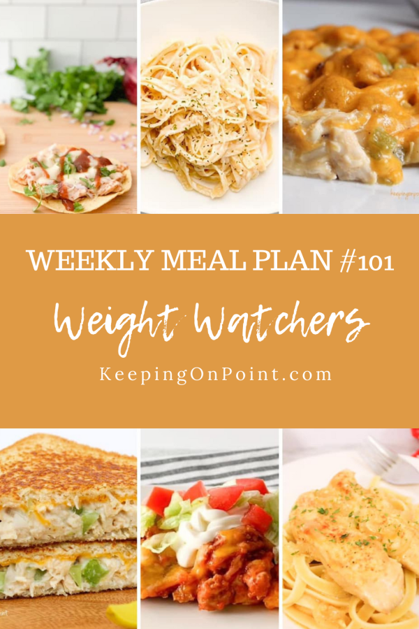WW (Weight Watchers) Weekly Meal Plan #101