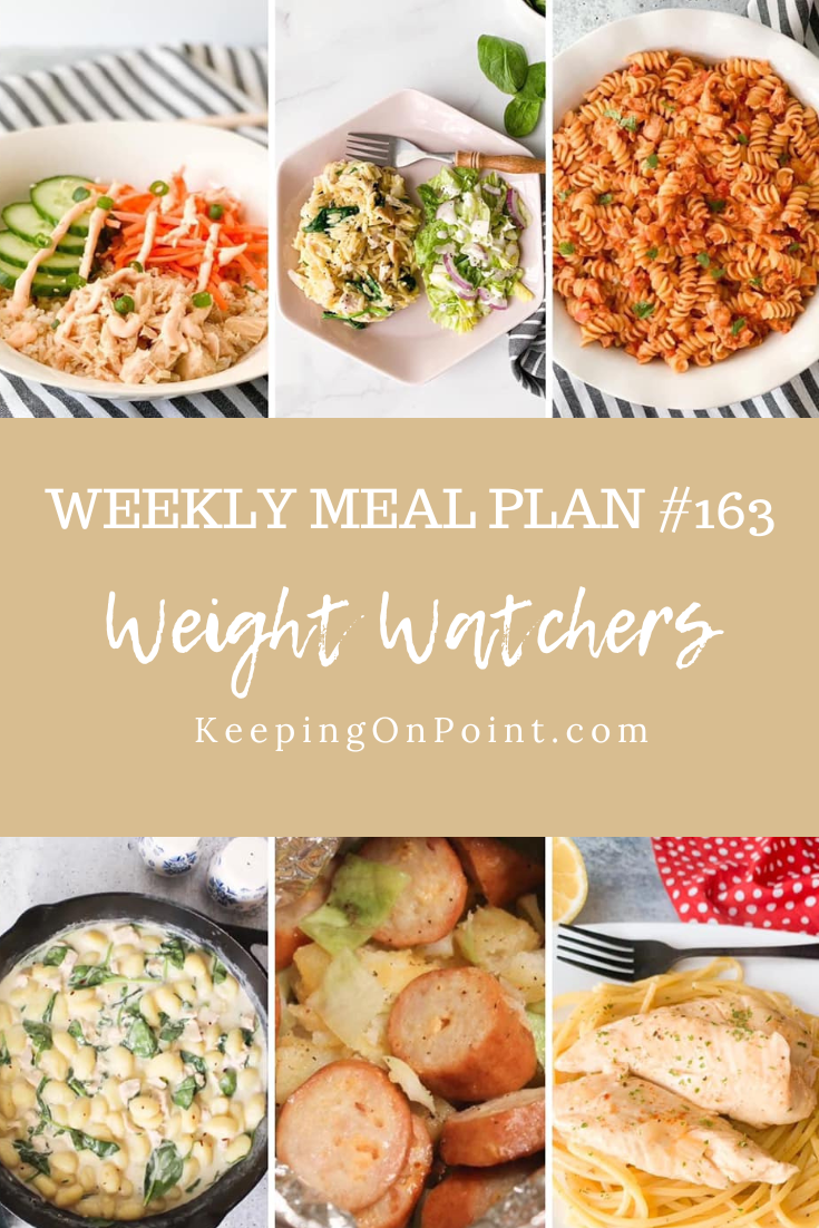 WW (Weight Watchers) Weekly Meal Plan #163
