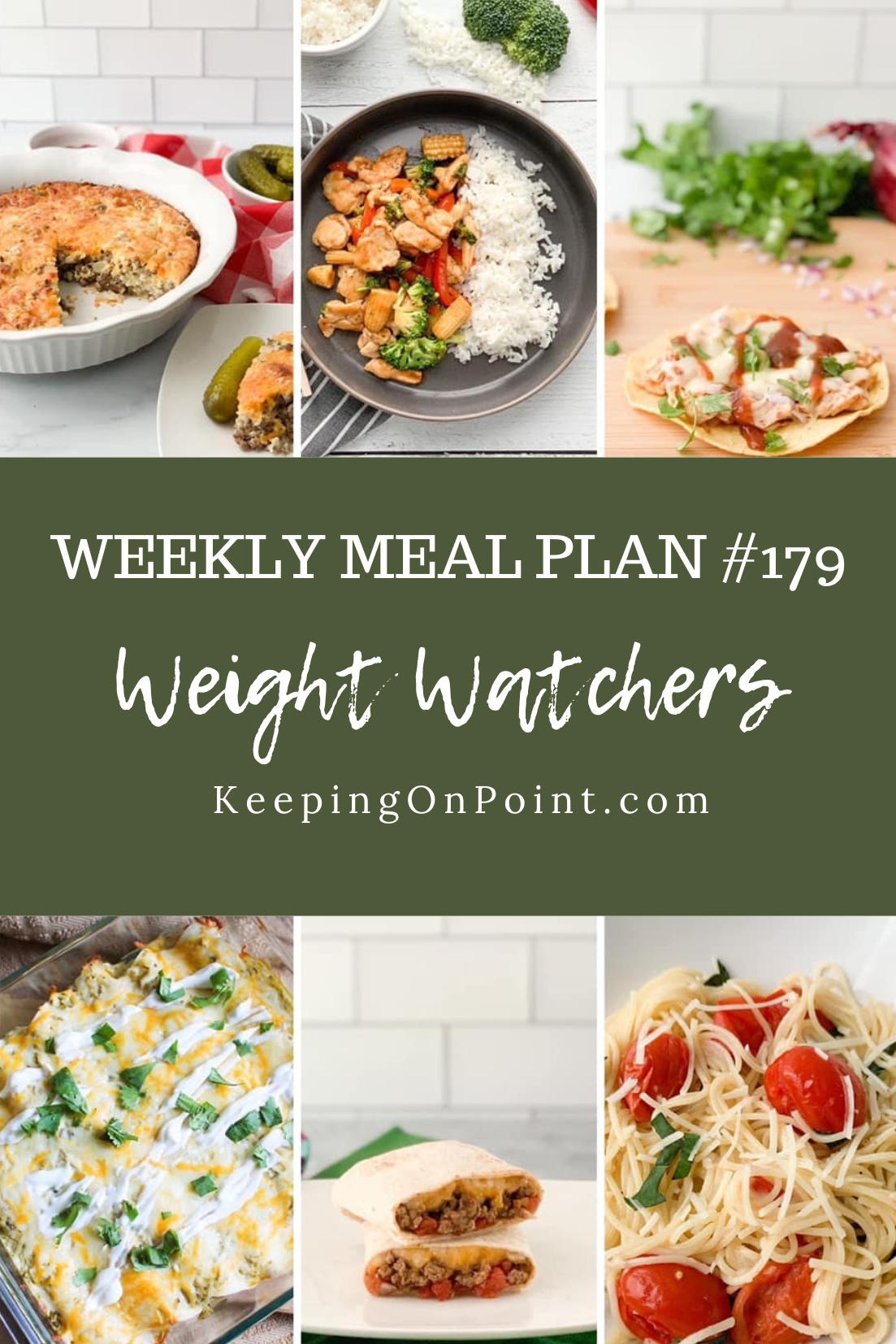 WW (Weight Watchers) Weekly Meal Plan #179