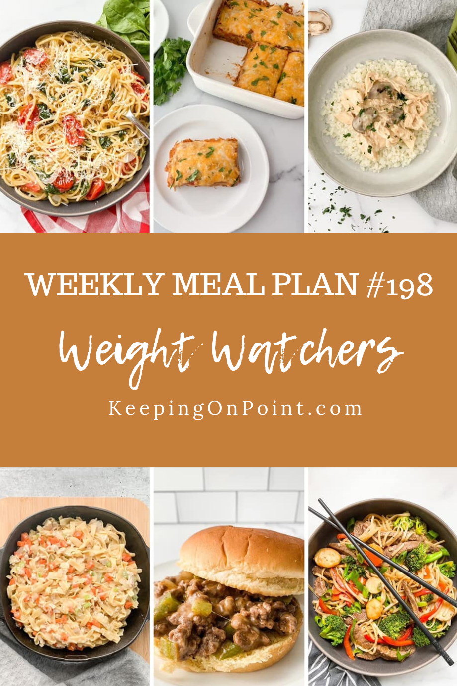 WW (Weight Watchers) Weekly Meal Plan #198